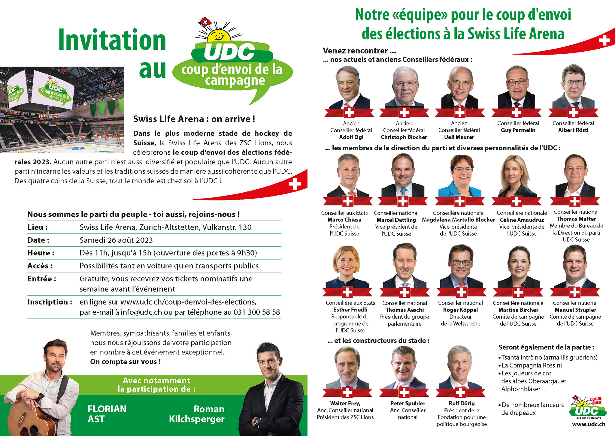 UDC Suisse - Coup d’envoi des élections