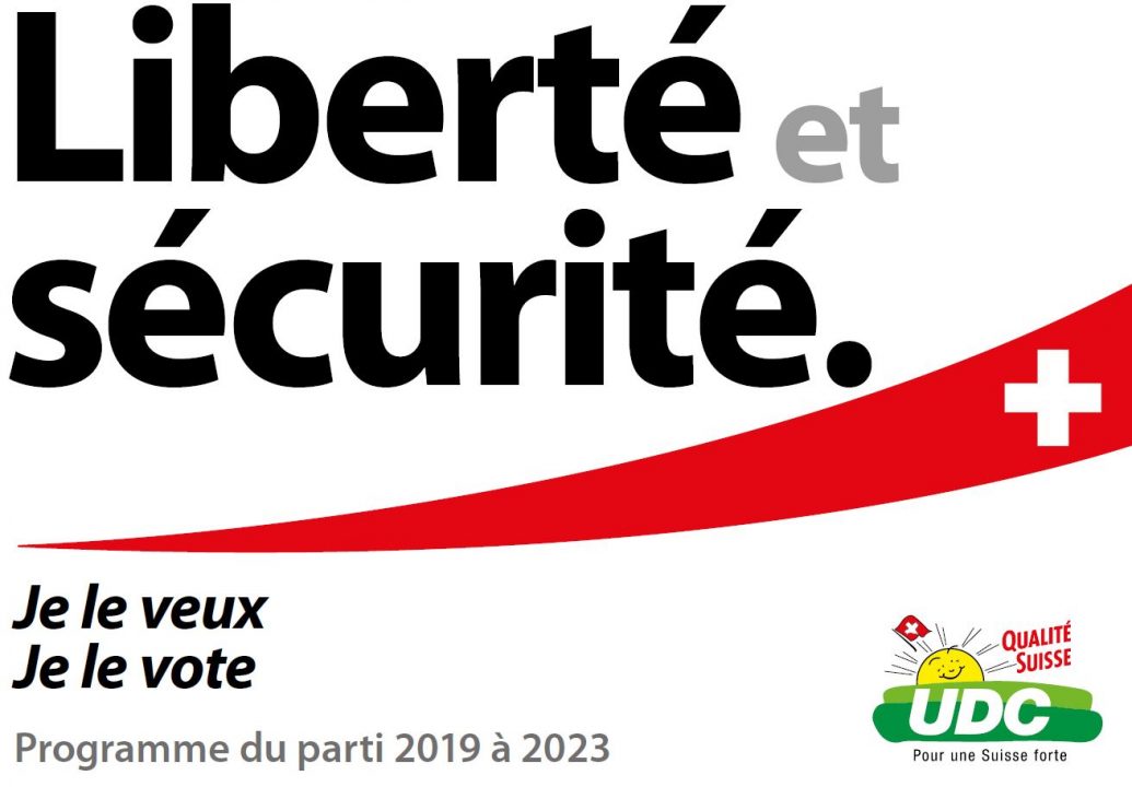 UDC Suisse - Programme politique 2019-2023